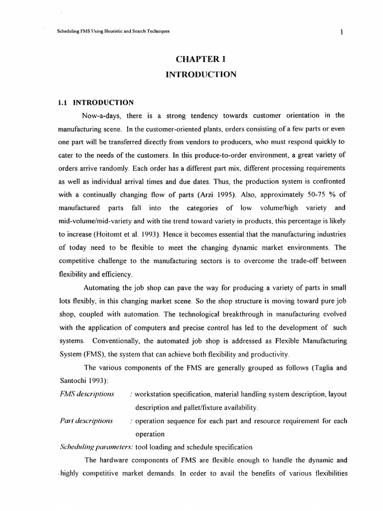 FMS Descriptions: Workstation Specification, Material Handling System ...