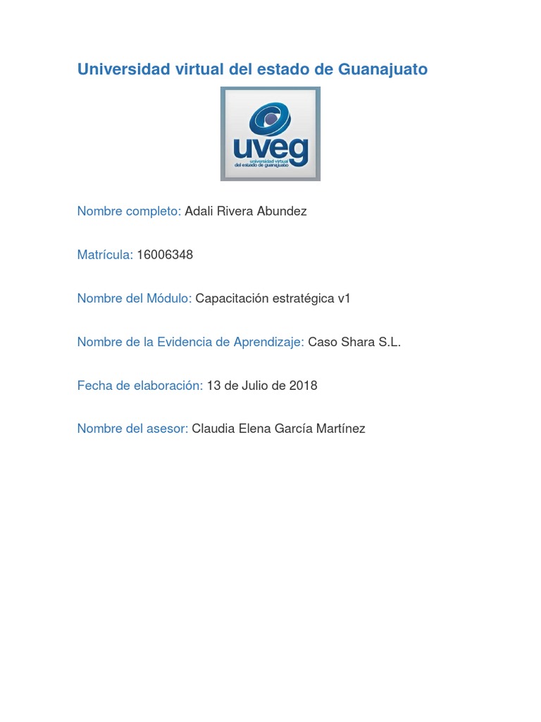 Rivera Adali Caso Shara | PDF | Planificación | Economias