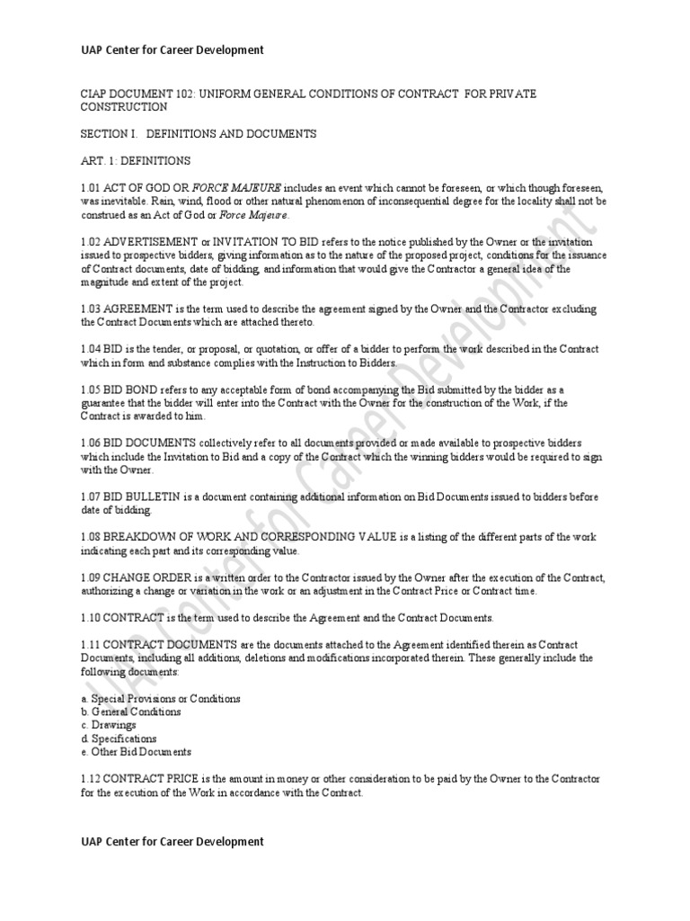 CIAP Document 102 PDF | PDF | General Contractor | Specification ...