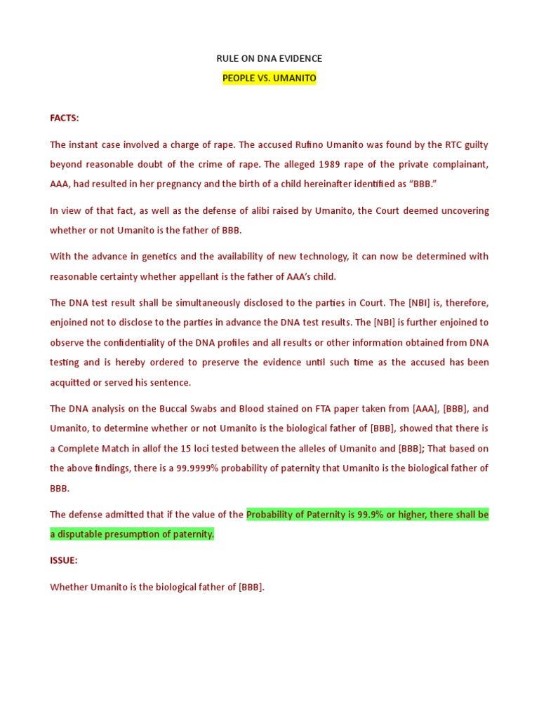 DNA and Electronic Evidence Cases - Odt | PDF | Daubert V. Merrell Dow ...