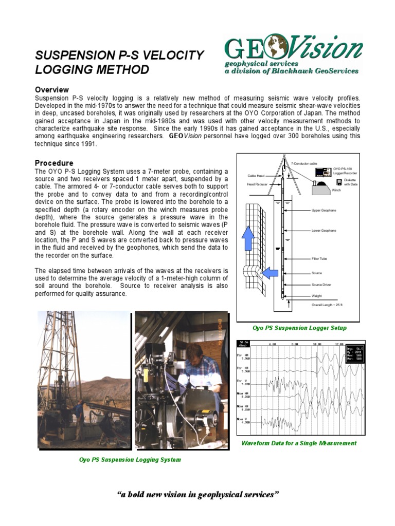 M PS Logging | PDF | Seismology | Solid Mechanics