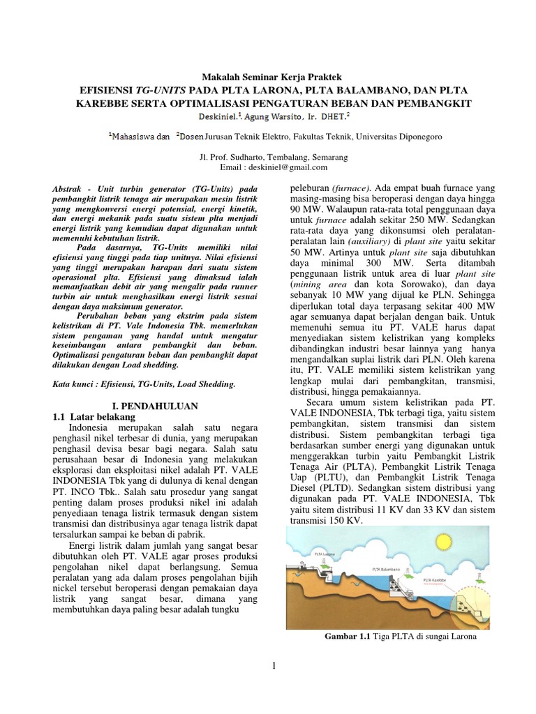 Diagram Alir Optimasi PLTA PDF | PDF