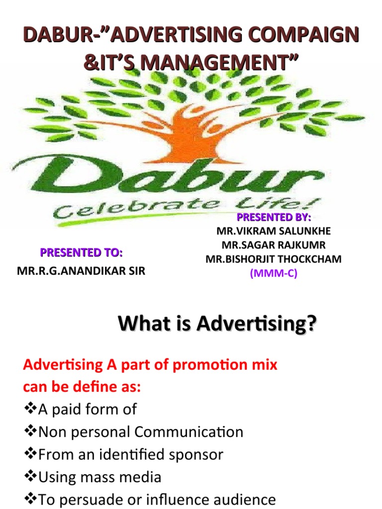 Understanding Dabur's Advertising Campaign | PDF | Advertising | Marketing