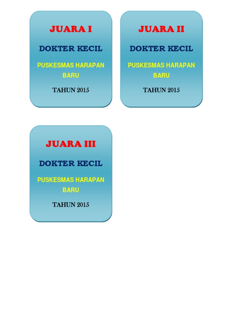 Tulisan Juara 1 2 3 | PDF