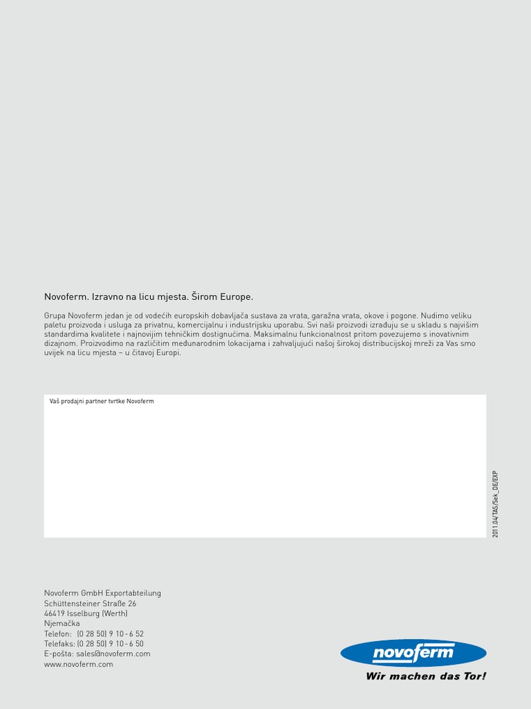 Novoferm HR 1425559528 | PDF