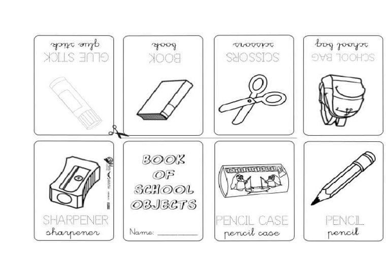 School Objects Minibook | PDF