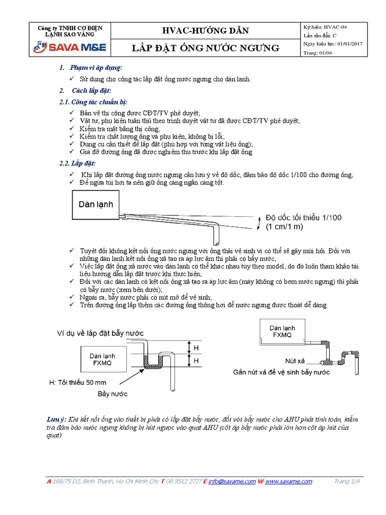 HVAC - Lap Dat Ong Nuoc Ngung | PDF