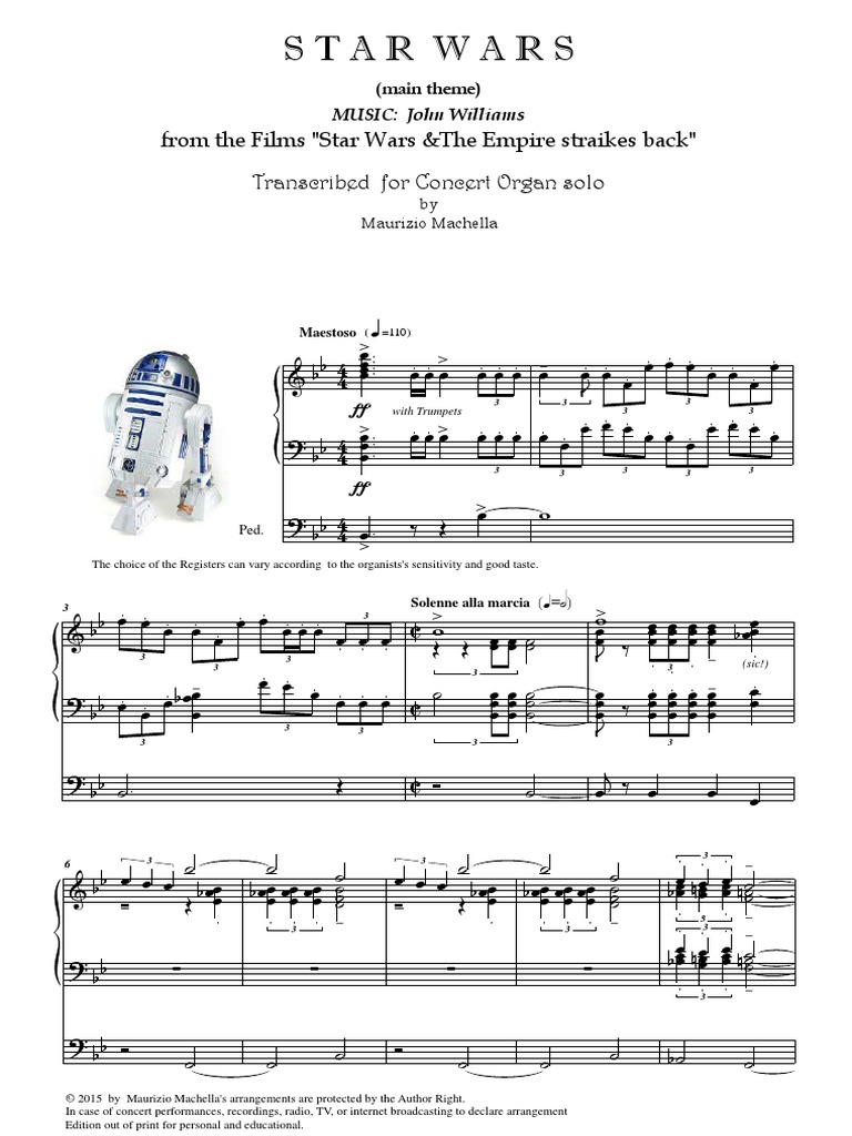 Star Wars Main Theme Organ Transcription PDF | PDF | Loisirs