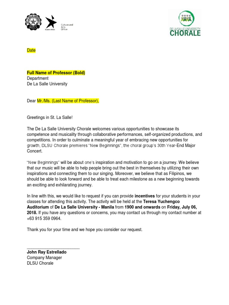 Incentive Letter Template | PDF | Career & Growth | Language Arts ...