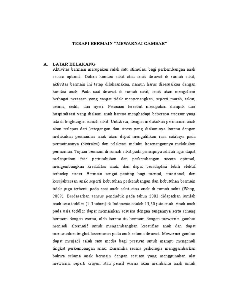 Terapi Bermain | PDF