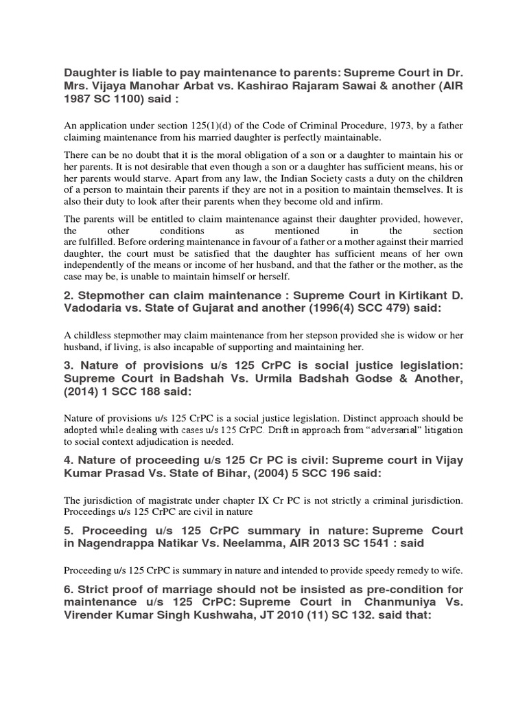 Section 125 CRPC | PDF | Wife | Marriage
