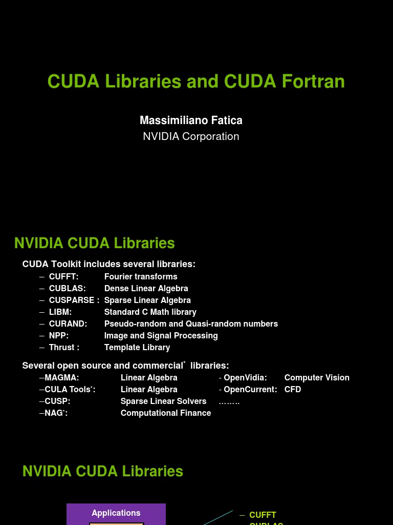 Cuda Libraries And Cuda Fortran Massimiliano Fatica Pdf Pointer Computer Programming 0245