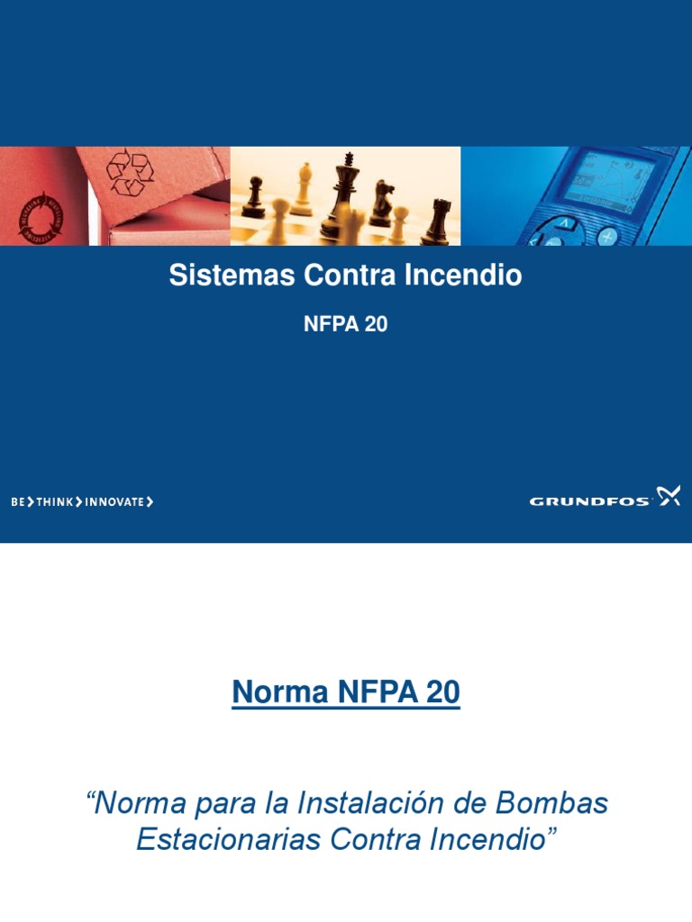 Presentación NFPA 20 | PDF | Bomba | Corriente eléctrica