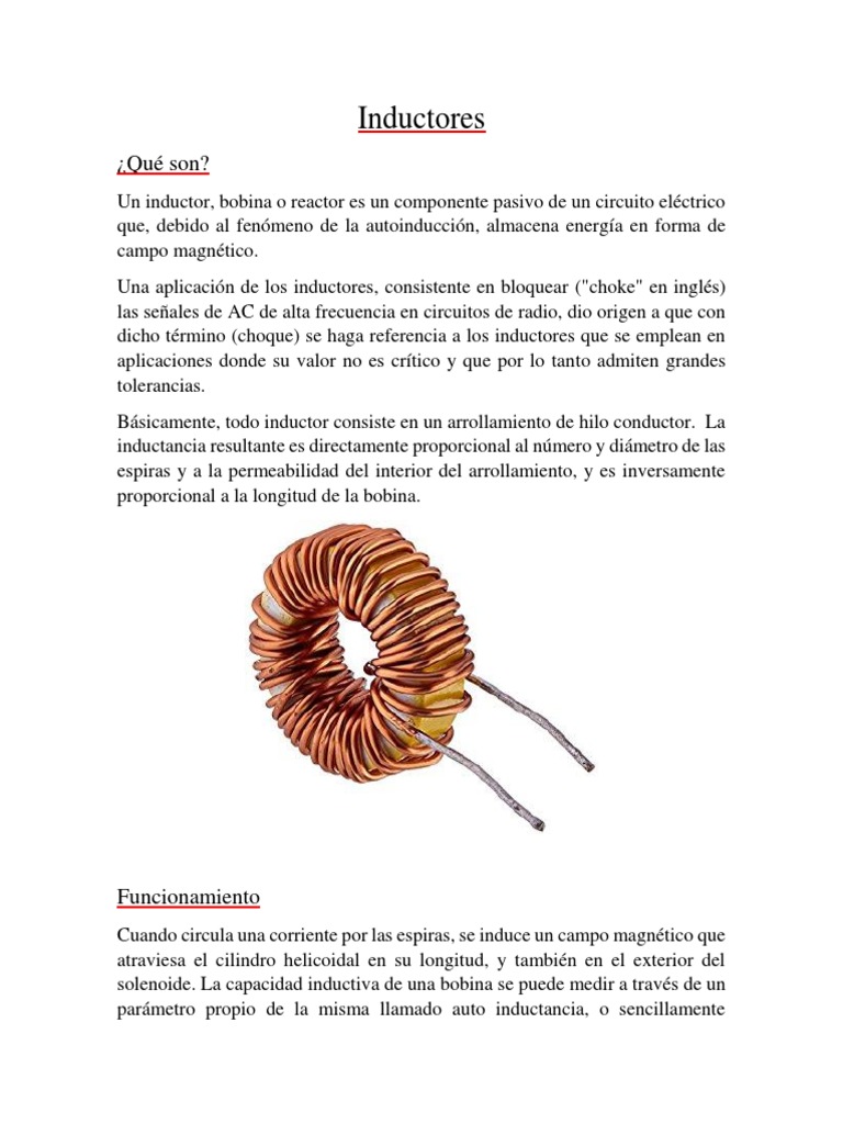 Inductor Es para saber los tipos de bobinas y su clasificacion xD ...