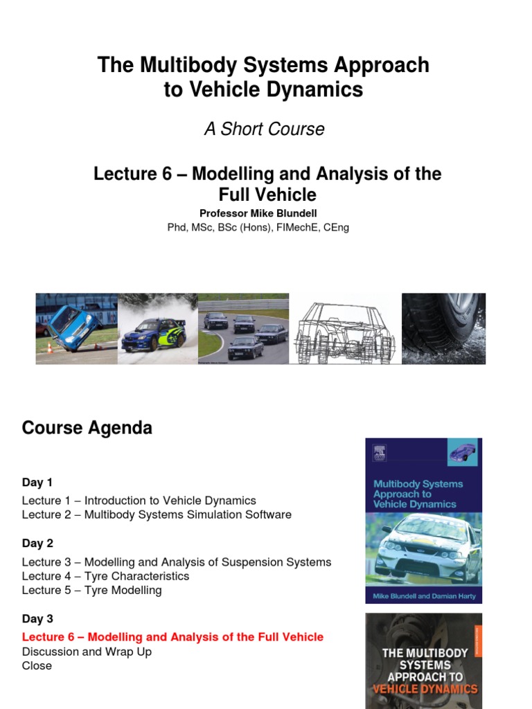 Lecture 6 - Modelling and Analysis of The Full Vehicle | PDF | Wheeled ...