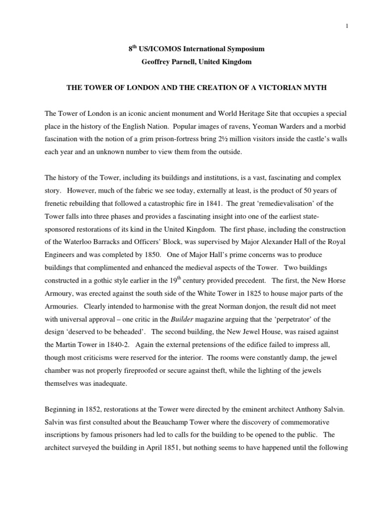 The Tower of London and The Creation of A Victorian Myth | PDF | Art