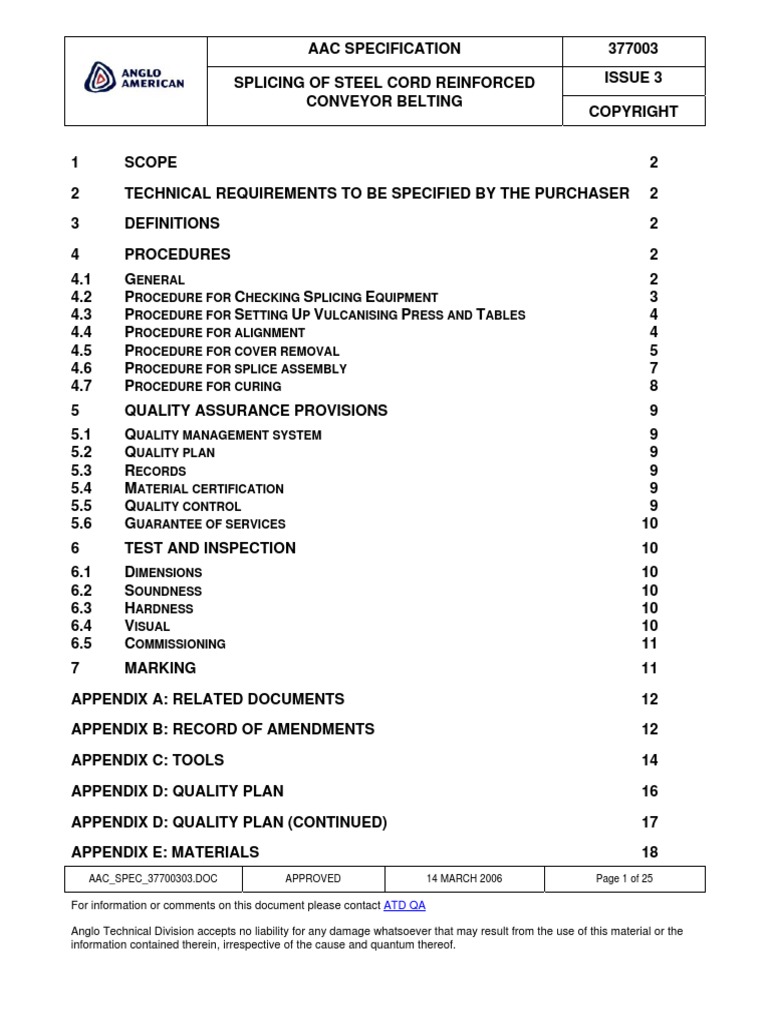 Aac Spec 377003 | PDF | Specification (Technical Standard) | Quality ...