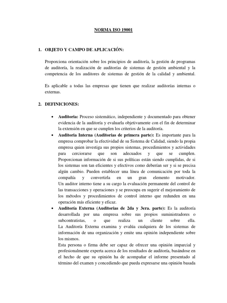 Norma Iso 19001 | PDF | Auditoría | Business