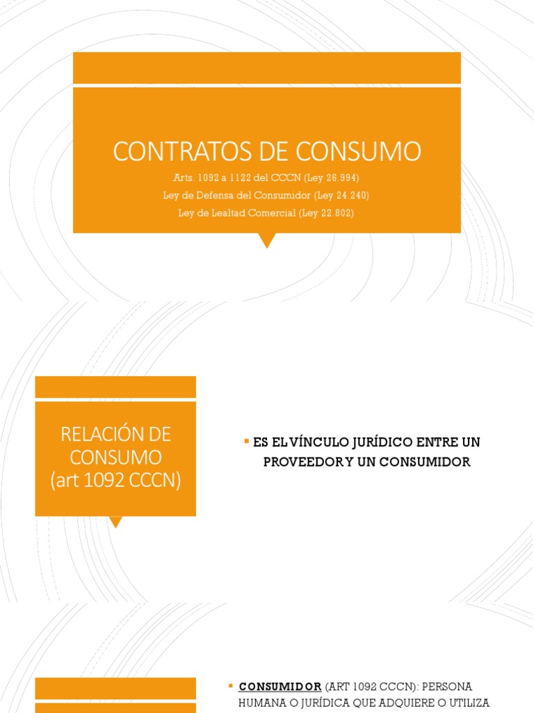 Contratos De Consumo Pdf Los Consumidores Protección Al Consumidor