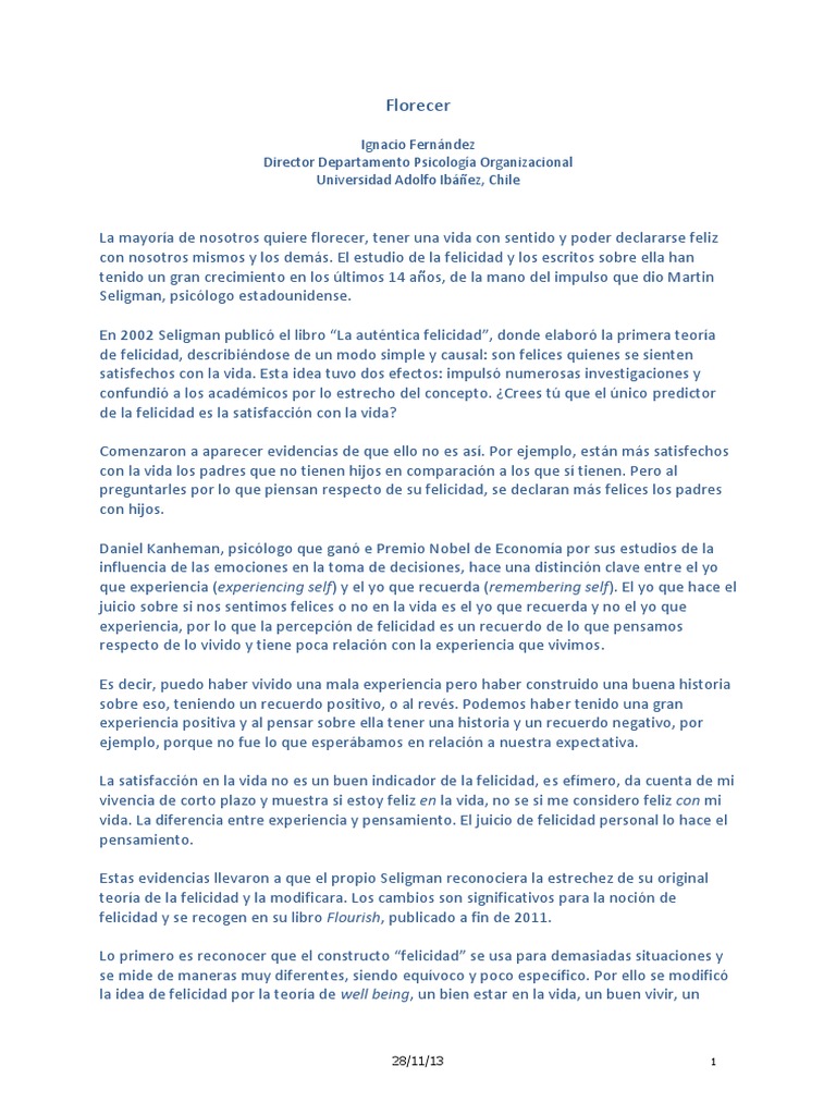 Florecer PDF | PDF | Felicidad | Las emociones