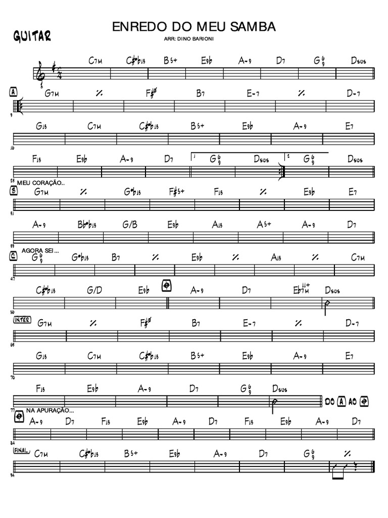 (Enredo Do Meu Samba - 005 Guitar | PDF