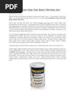 BA Test Rendam Waterproofing Dak Atap Roof Top | PDF