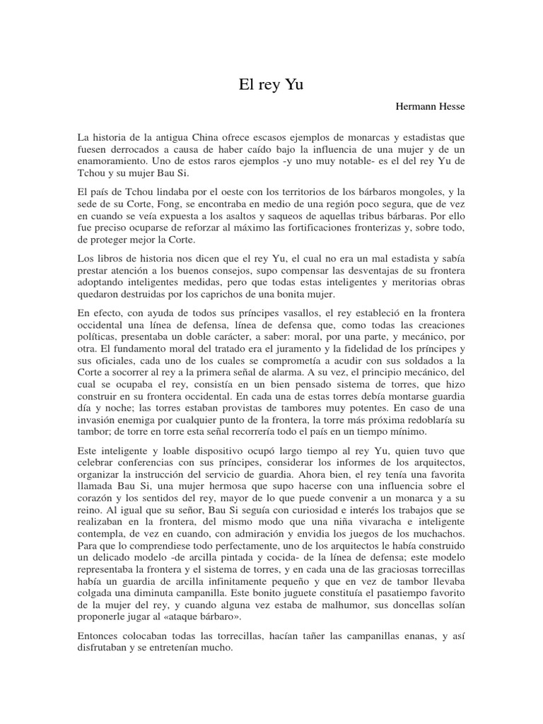 El Rey Yu | PDF | Monarca