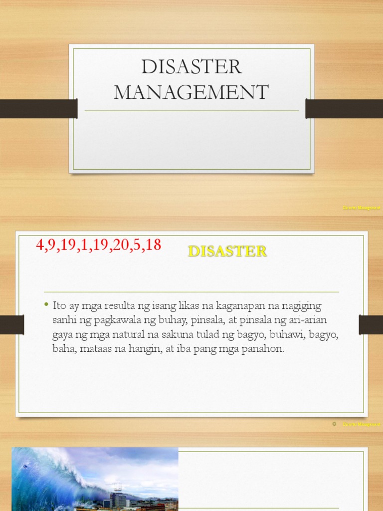 Disaster Management