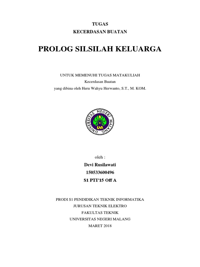 Laporan Prolog Silsilah Keluarga Devi | PDF