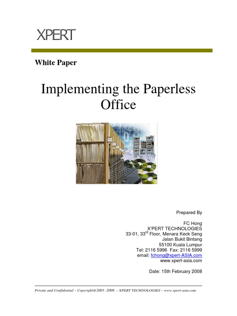 Implementing The Paperless Office | PDF | Image Scanner | Expert
