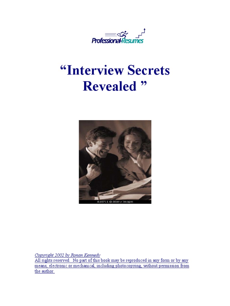 Interview Secrets Revealed | PDF