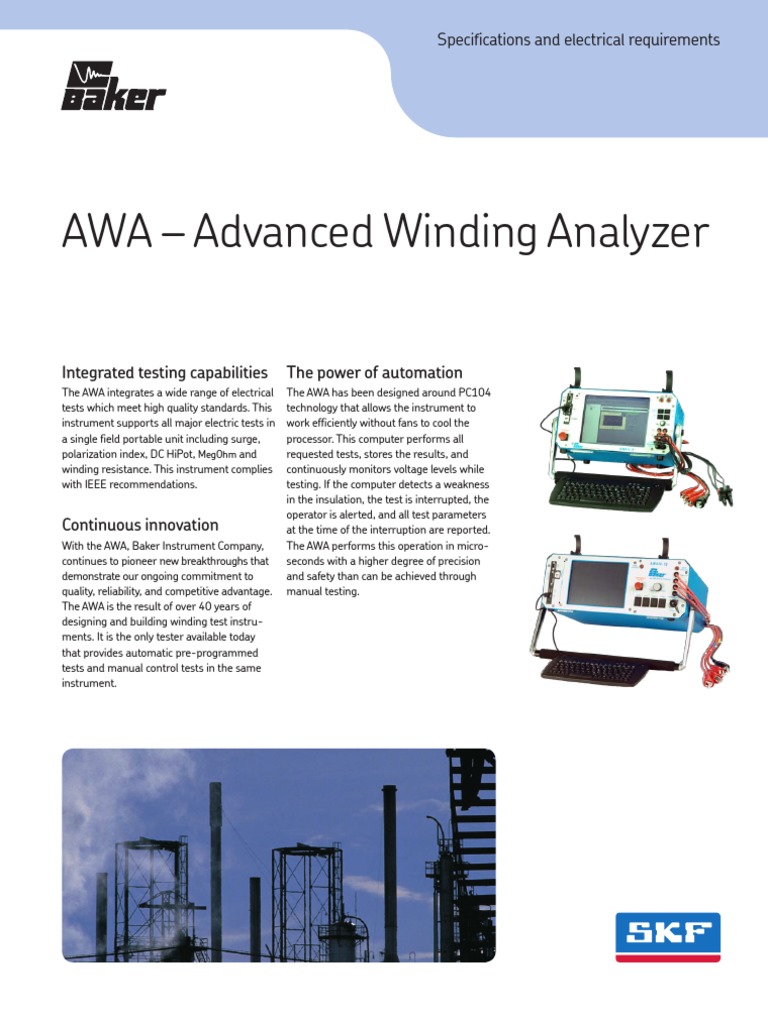AWA - Advanced Winding Analyzer: Specifications and Electrical ...