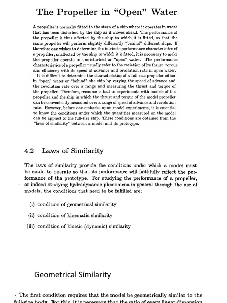 Propeller in Open Water | PDF | Propeller | Thrust