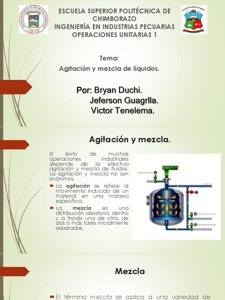 Agitacion y Mezclado | PDF | Suspensión (Química) | Líquidos