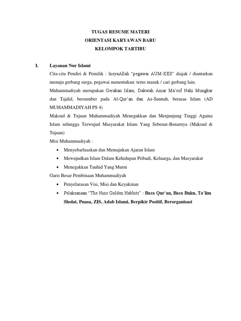 Tugas Resume Materi II | PDF