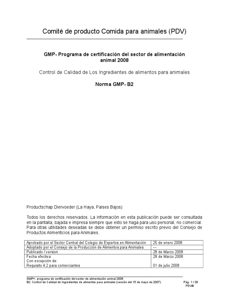 Norma GMP + B2 - 2008 | PDF | Análisis de Riesgo y Puntos Críticos de ...