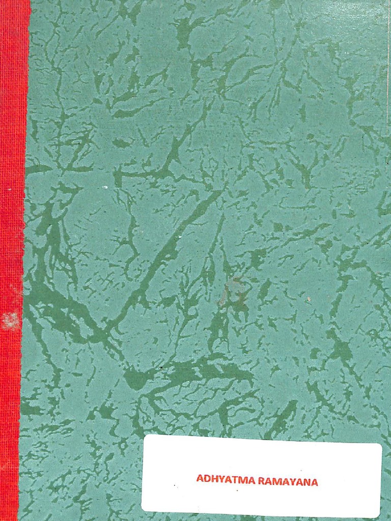 Adhyatma Ramayana Tapasyananda | PDF