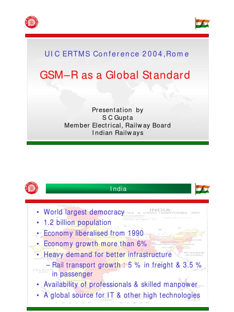 UIC ERTMS Conference 2004 presentation on GSM-R as a global standard ...