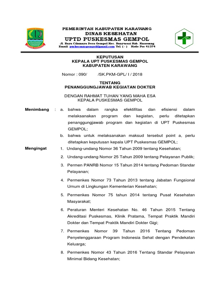 SK Dokter Umum | PDF