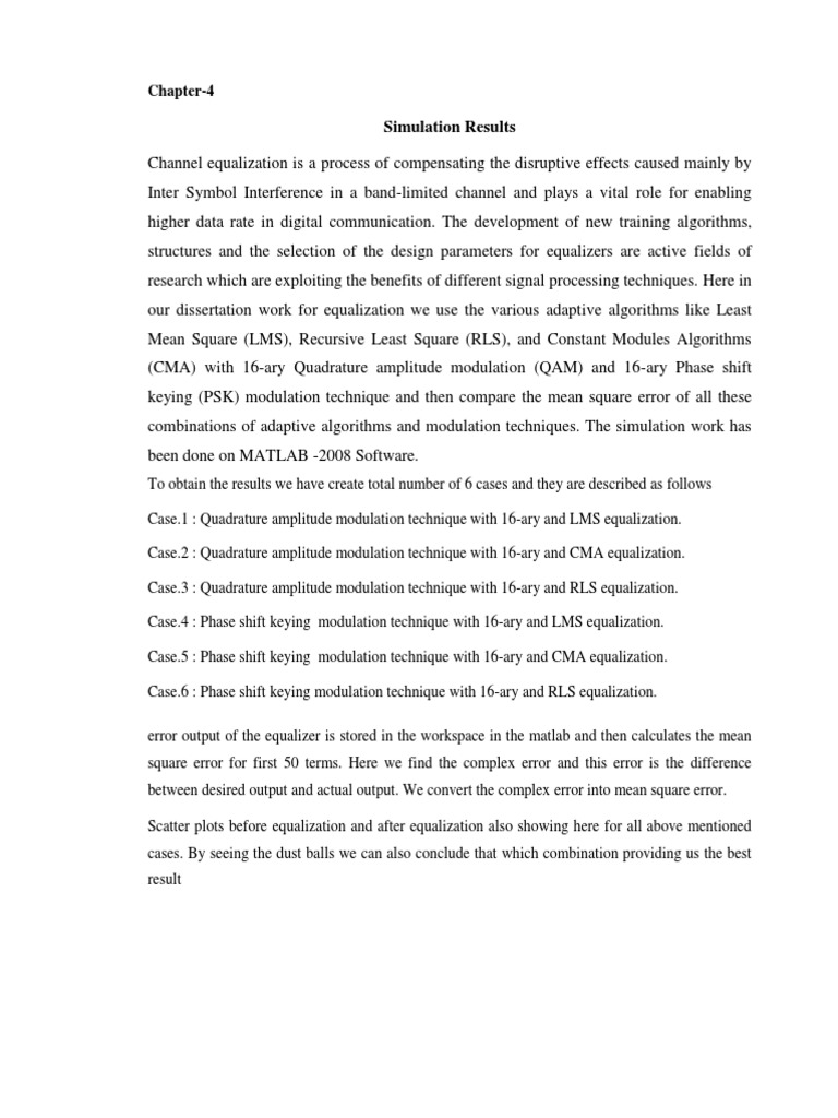 Chapter-4: Simulation Results | PDF | Modulation | Physical Layer Protocols