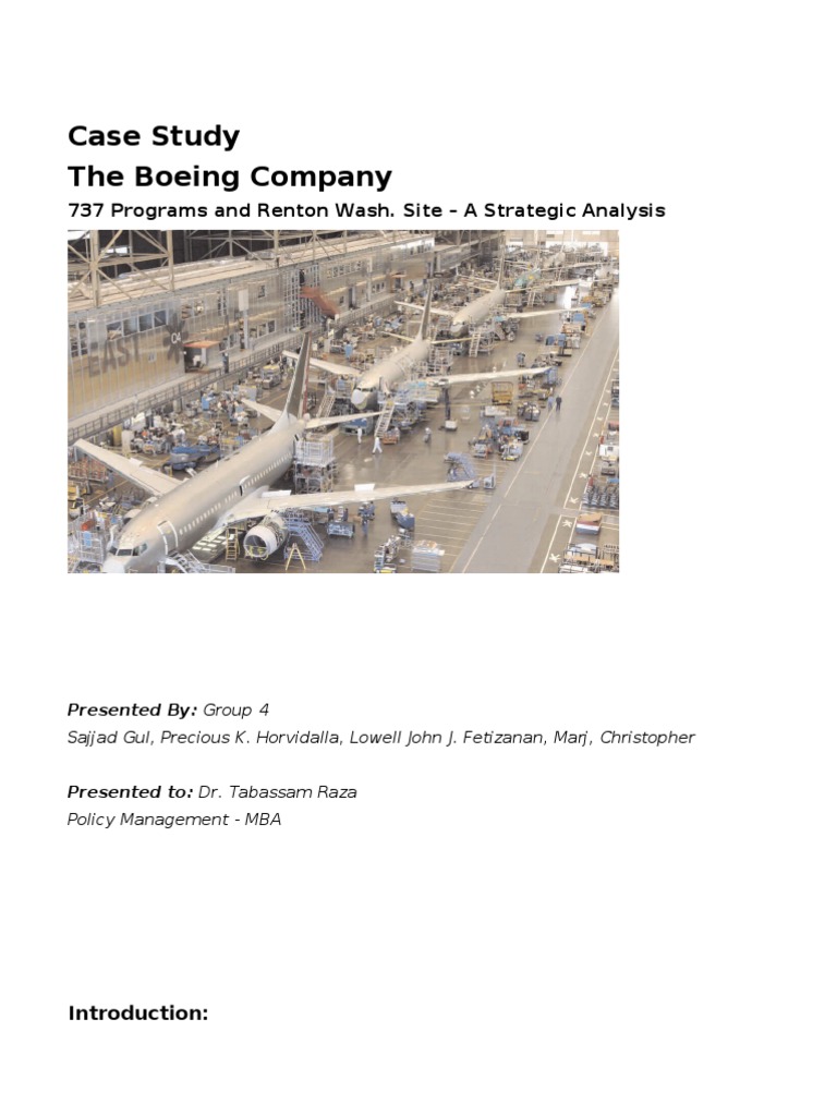 Boeing Company Strategic Analysis | PDF | Boeing | Competitive Advantage