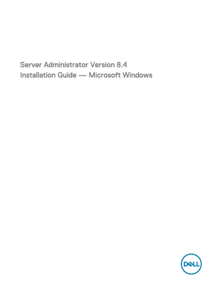 Dell Openmanage Server Administrator 8 4 Install Guide2 En Us Pdf Active Directory