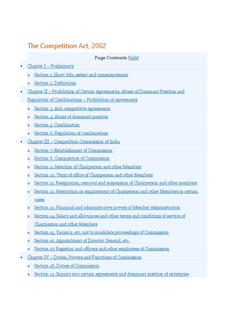 Competition Act 2002 | PDF | Business | Mergers And Acquisitions