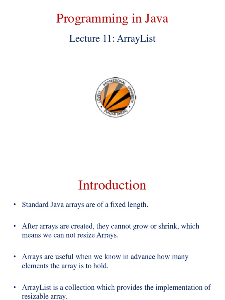 L11 ArrayList | PDF | Array Data Type | C (Programming Language)