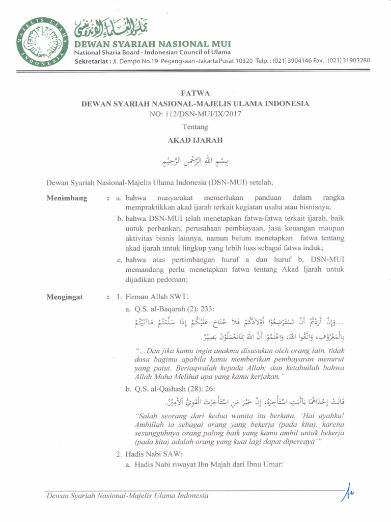 112 - Akad Ijarah | PDF