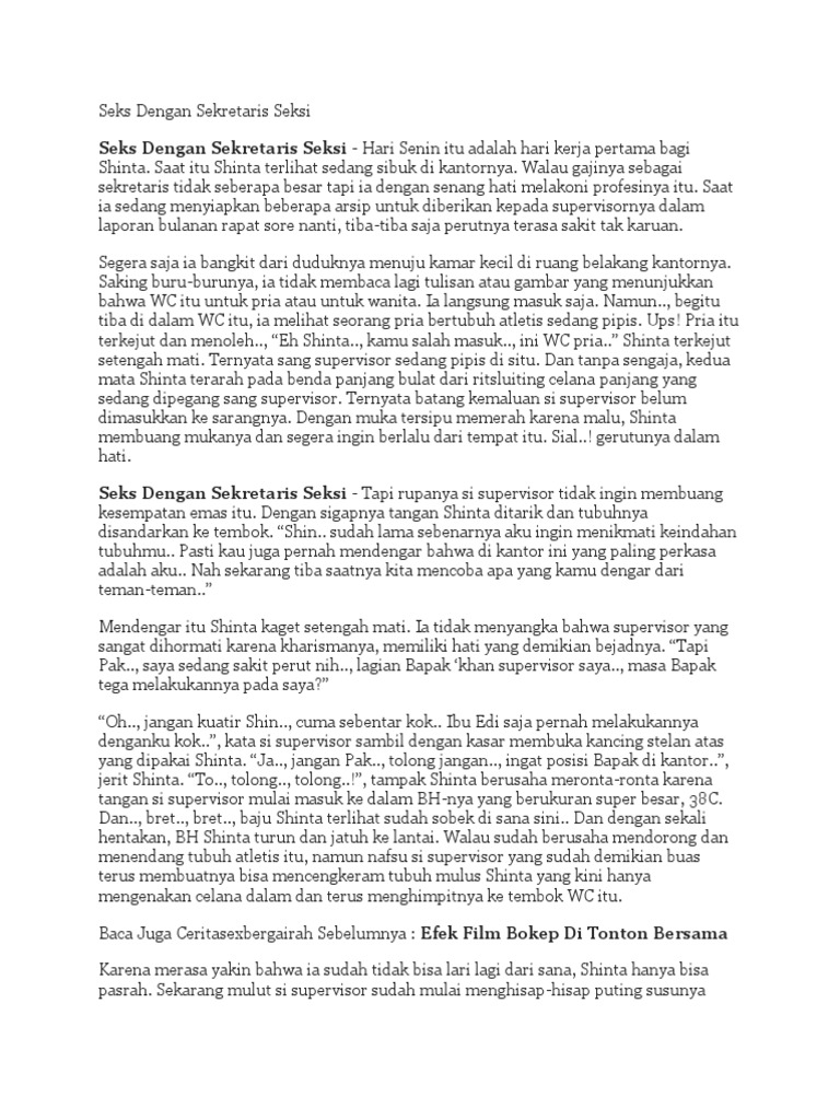 Seks Dengan Sekretaris Seksi | PDF