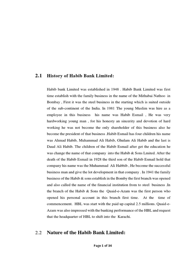 HBL Internship UOG | PDF | Transaction Account | Banks