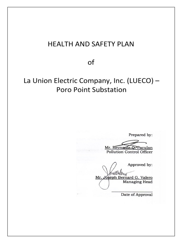 EPR Plan - LUECO Poro Point Substation | PDF | Polychlorinated Biphenyl ...