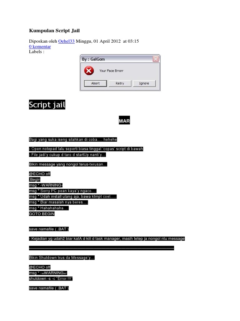 Kumpulan Script Jail | PDF