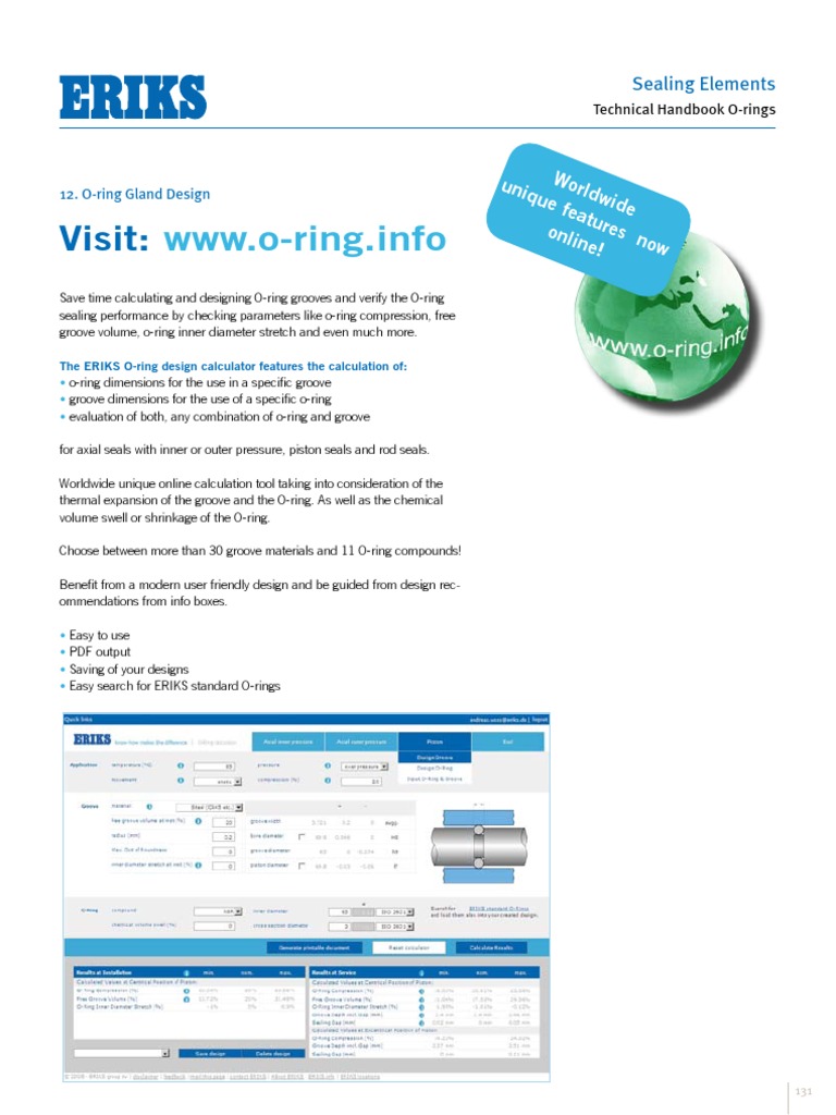 O-Ring Groove Design | PDF | Friction | Extrusion